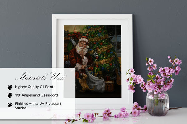 Original Oil Painting "Is Santa Shushing Us?" 8x10" – Stephanie Weaver ...